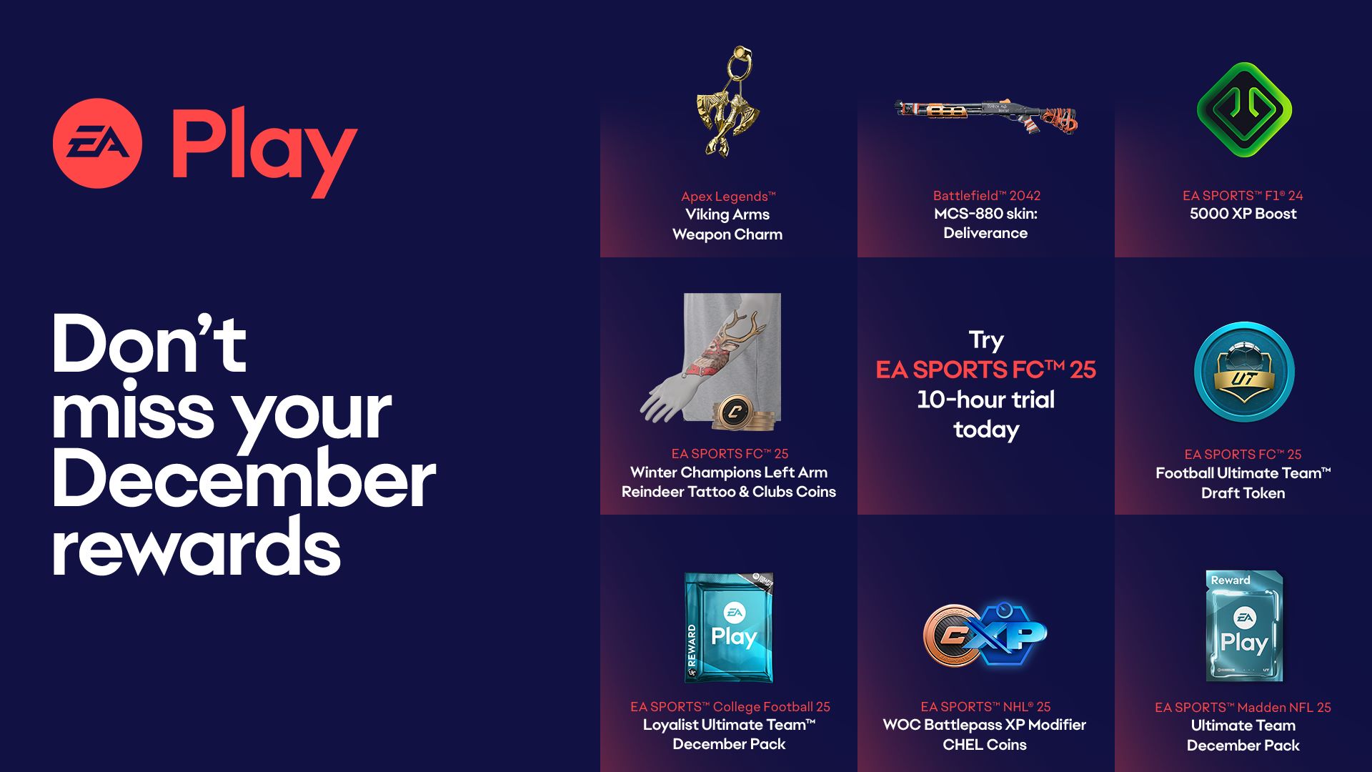 Enjoy A Rewards and Gift Filled Holiday Season This Month with EA Play ...