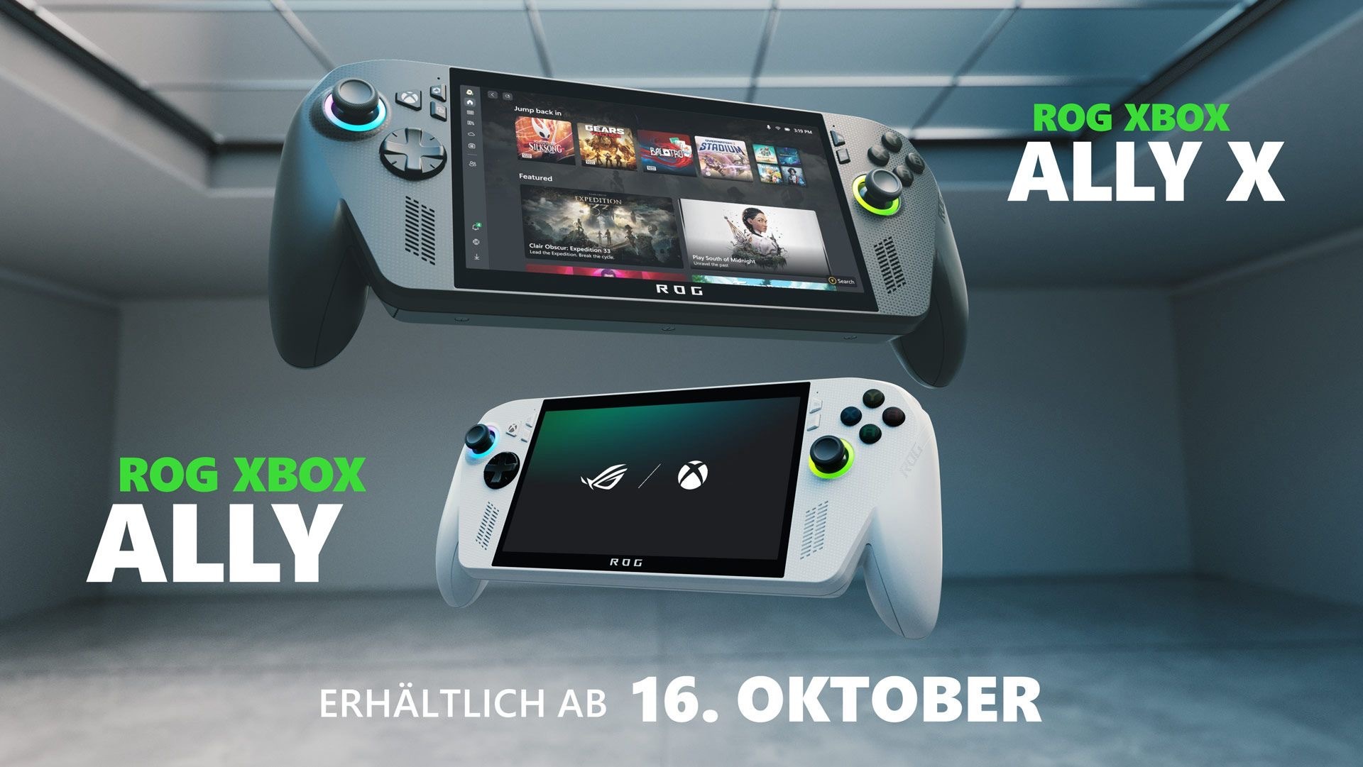 ROG Xbox Ally Handhelds kommen am 16. Oktober auf den Markt: Macht euch bereit zum Spielen ...