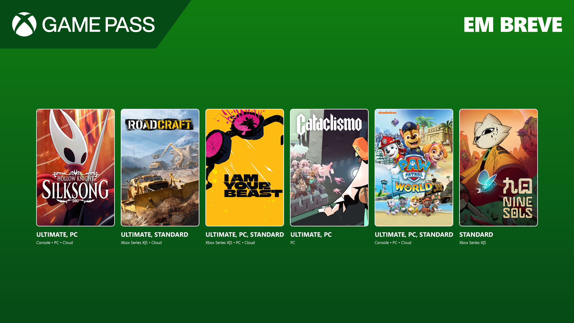 Chegando ao Xbox Game Pass: Hollow Knight Silksong, RoadCraft, I am Your Beast e mais - Xbox ...